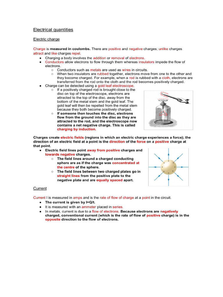 Electricity Summary | PDF