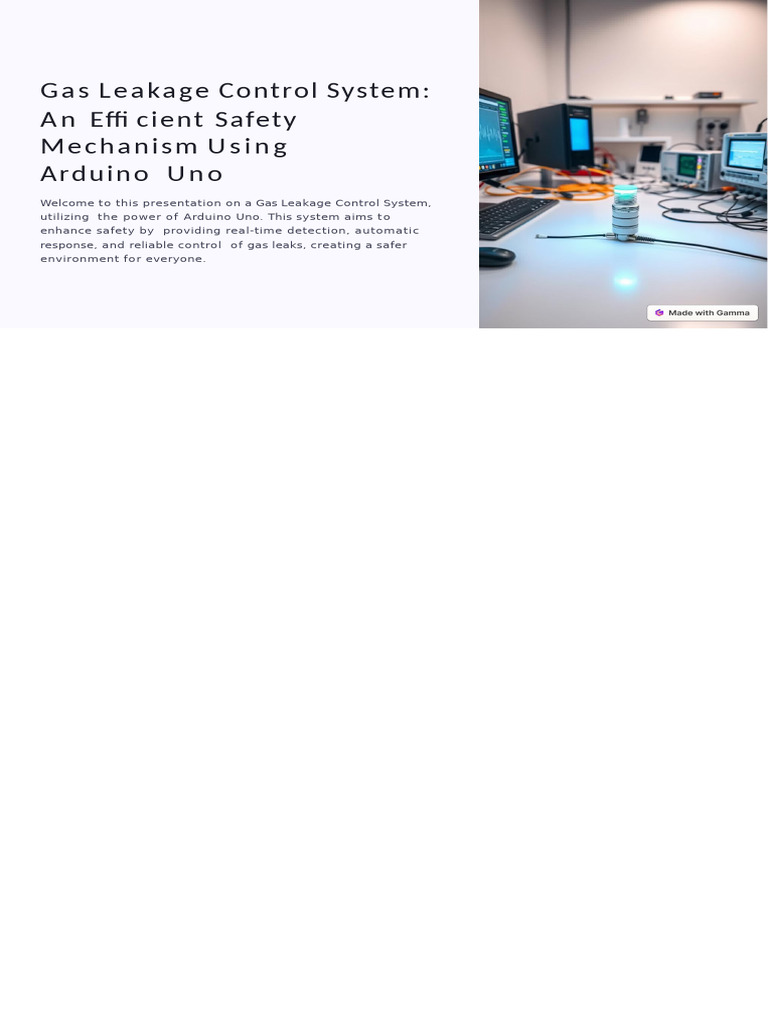 Gas Leakage Controller Using Arduino | PDF | Leak | Arduino
