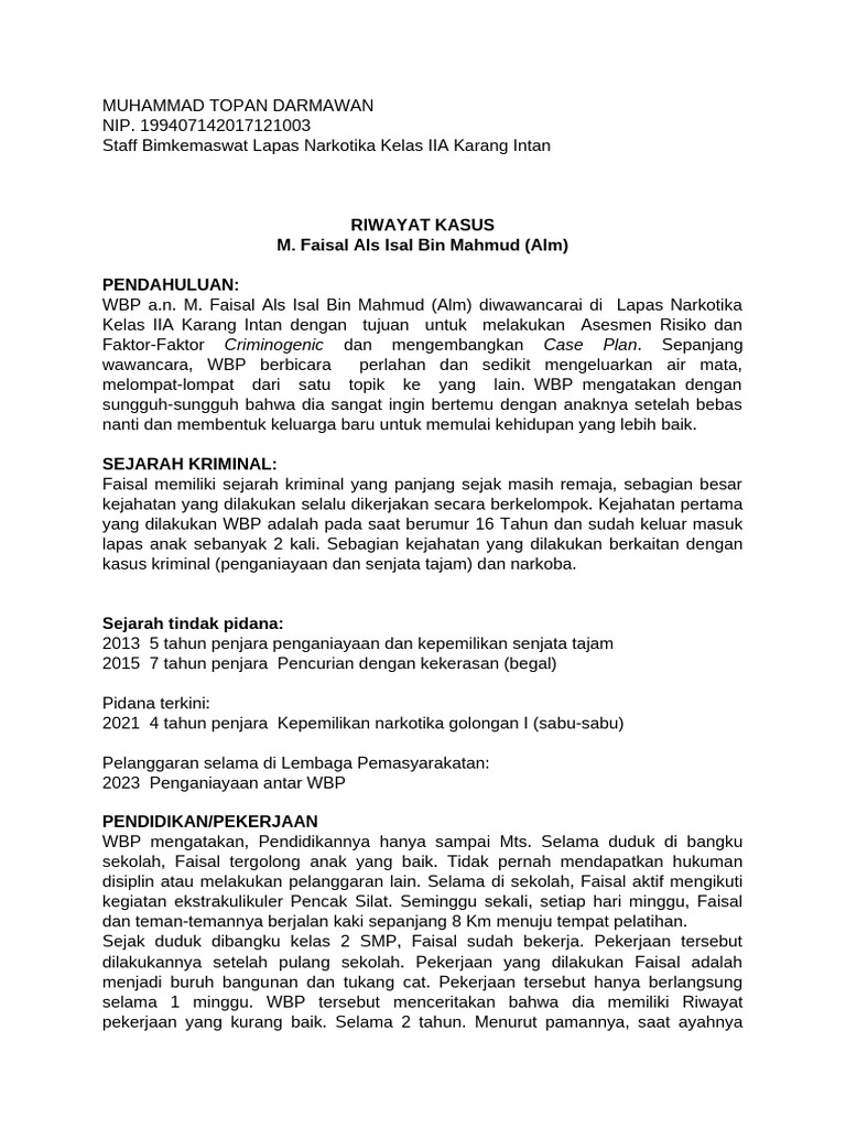 Naskah Studi Kasus - M Topan Darmawan | PDF