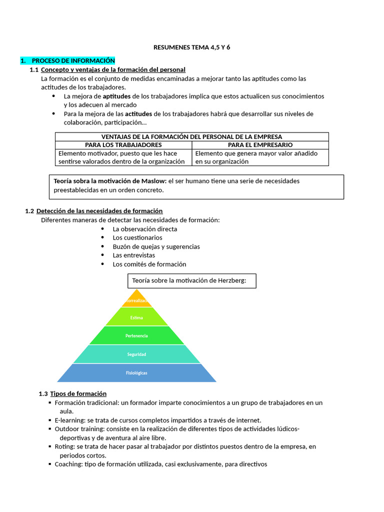 RESUMENES TEMA 4,5 y 6 | PDF | Salario | Business