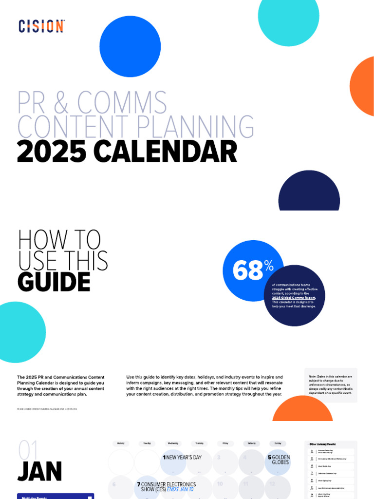2025 Cision Content Calendar | PDF
