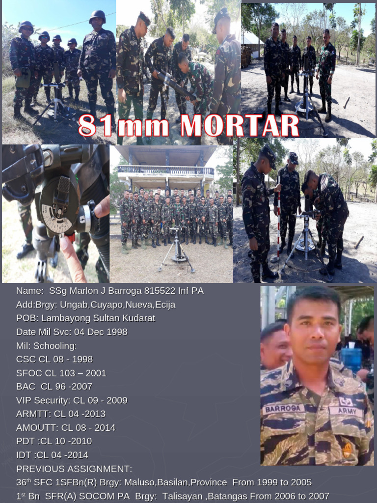 81 Mm Mortar | PDF | Mortar (Weapon) | Cartridge (Firearms)