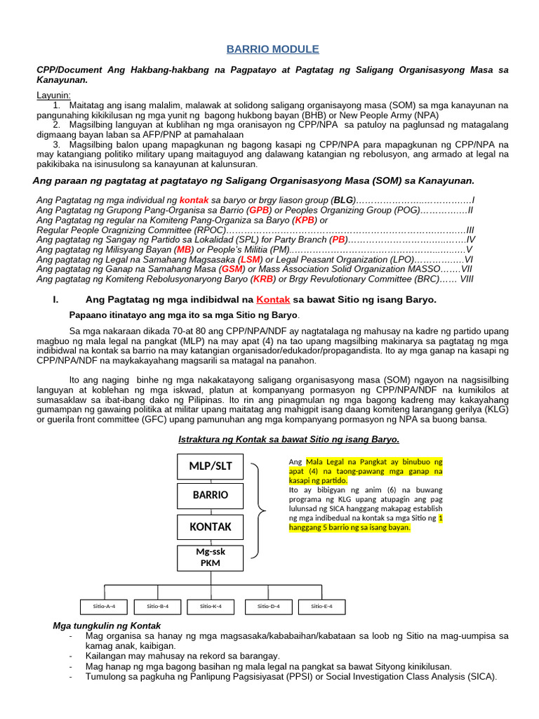 Barrio Module Handout | PDF