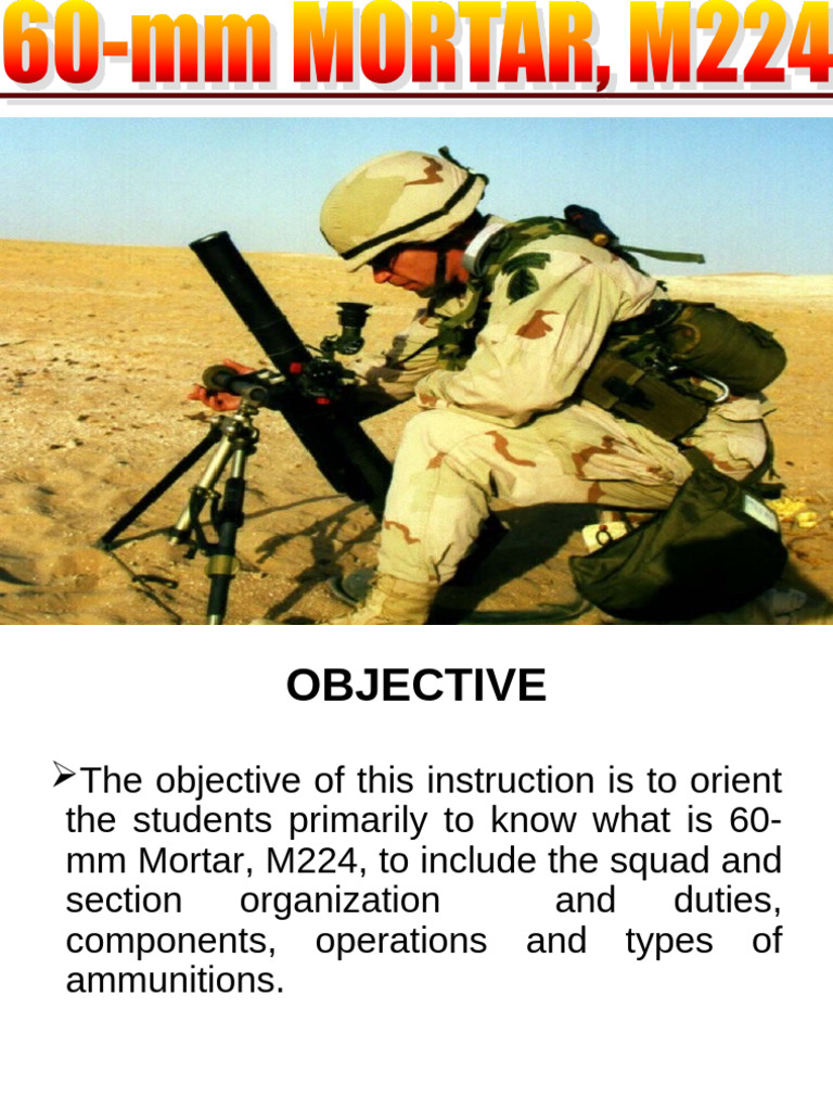 60 Mm Mortar | PDF | Artillery | Mortar (Weapon)