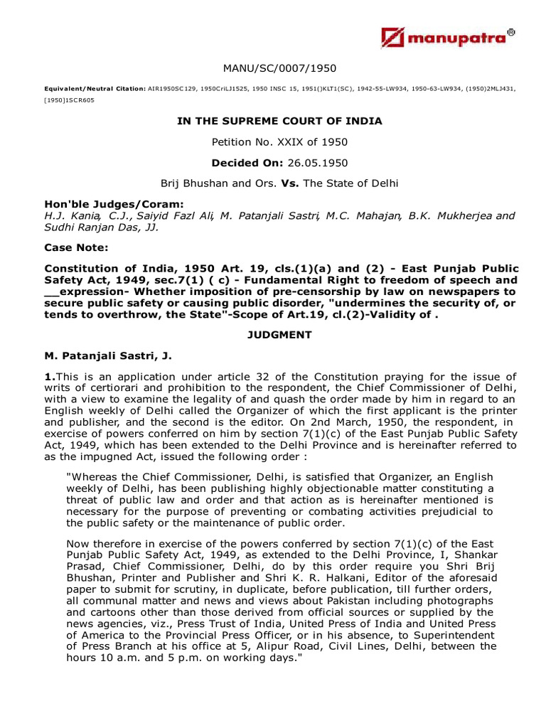 Brij Bhushan Manupatra | PDF | Common Law | Justice