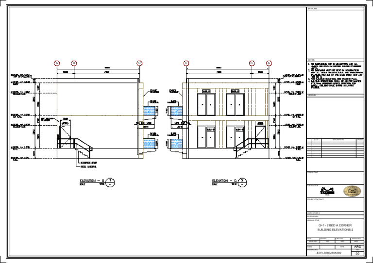 Building Elevations for Project ARC-DRG-201002 | PDF