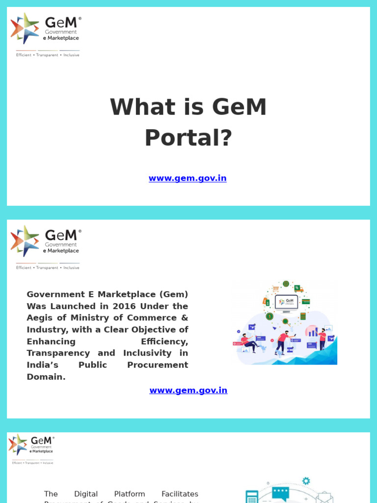 Overview of the GeM Portal | PDF