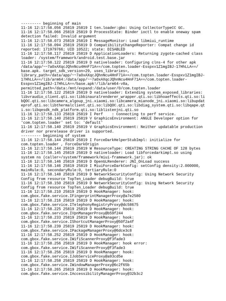 Com.topten.loader Logcat | PDF | Mobile App | Facebook