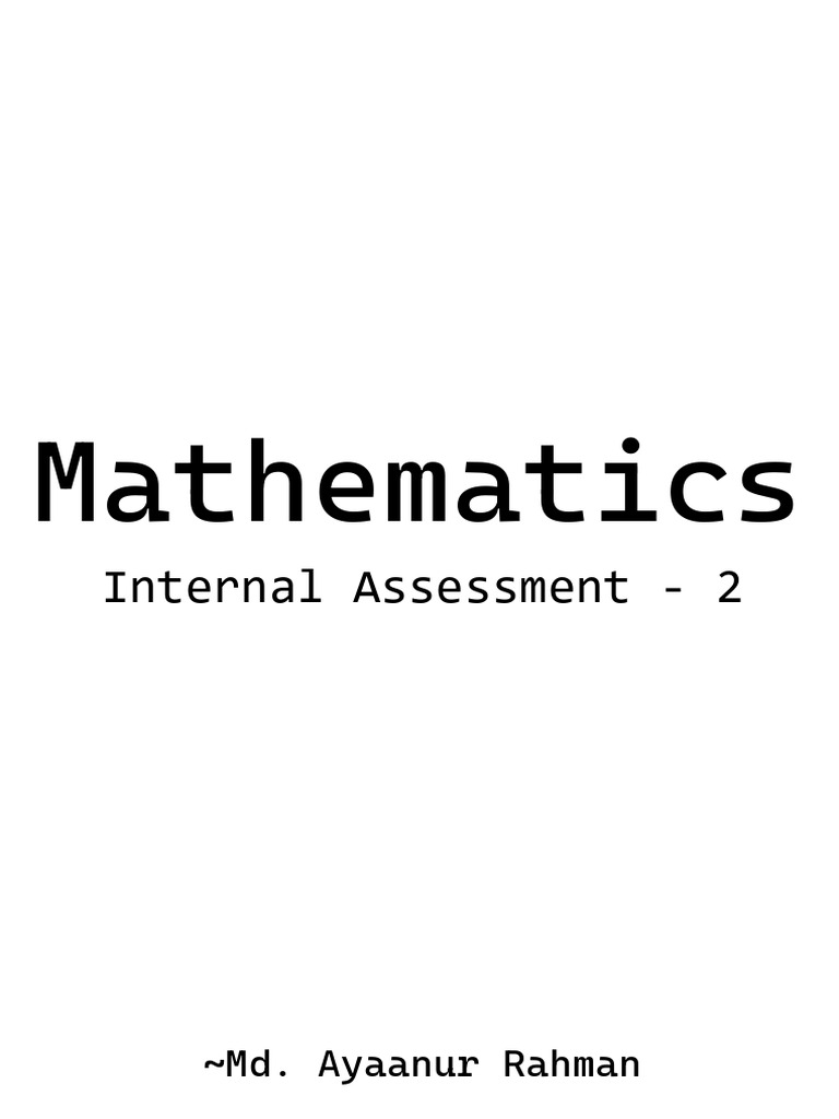 Math Internal Assessment-2 | PDF | Numbers | Mathematics