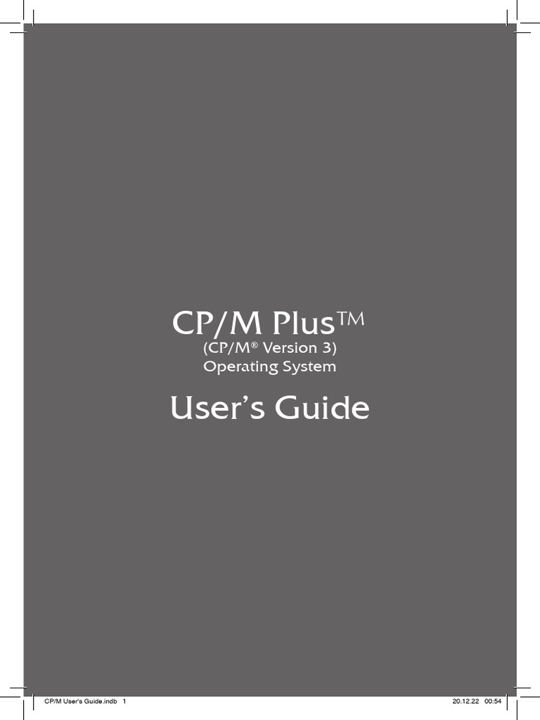 CPM3 Users Guide Print | PDF | Computer File | Command Line Interface