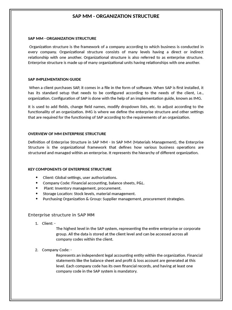 What Is Enterprises Structure | PDF | Procurement | Financial Accounting