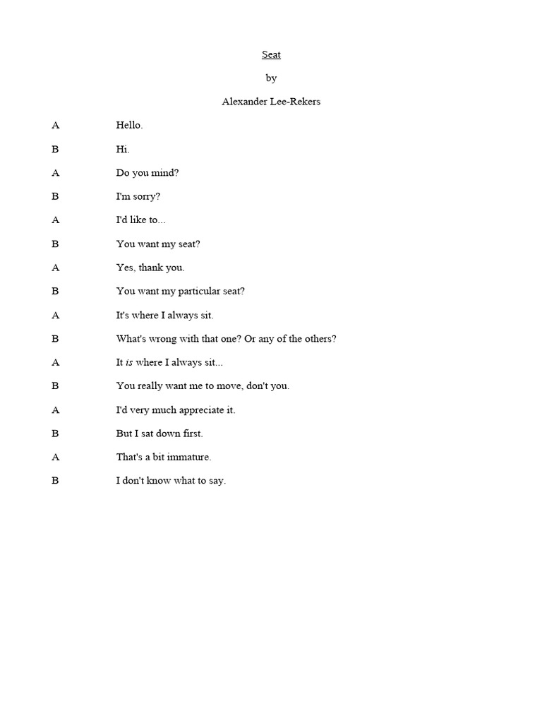 Open Script Seat | PDF