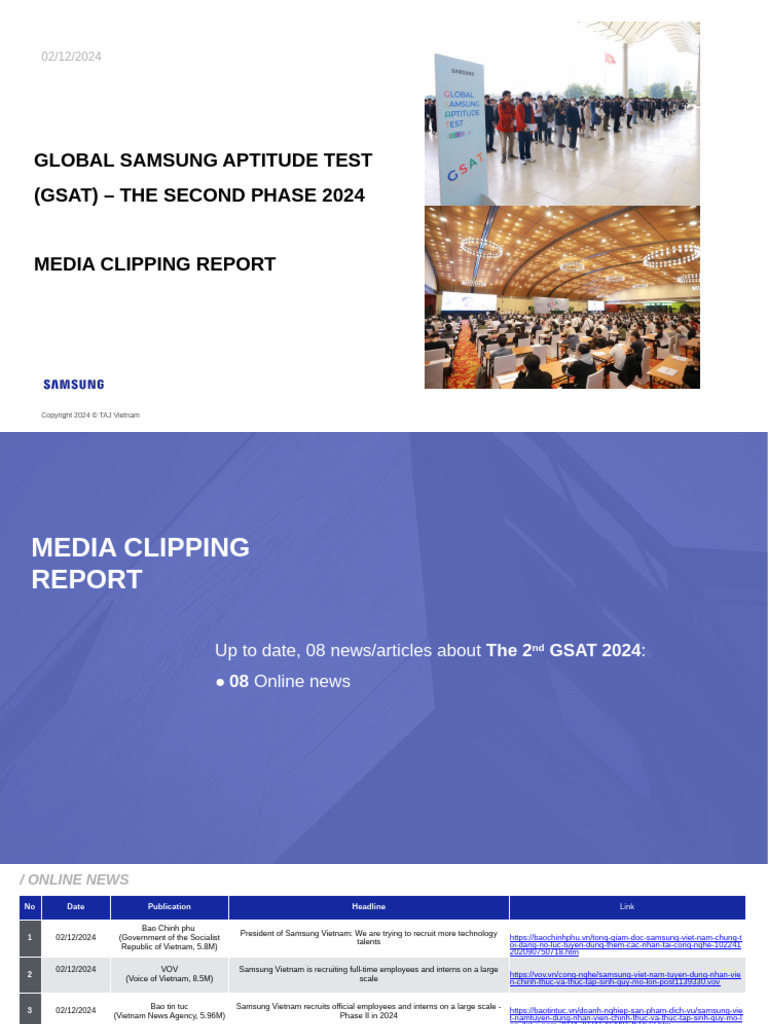 (240212) Media Clipping Report - 2nd GSAT 2024 - 2025 - 08 News | PDF | Vietnam | Recruitment