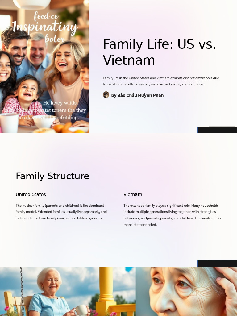 Family Life: US vs. Vietnam Differences | PDF | Family | Social Psychology