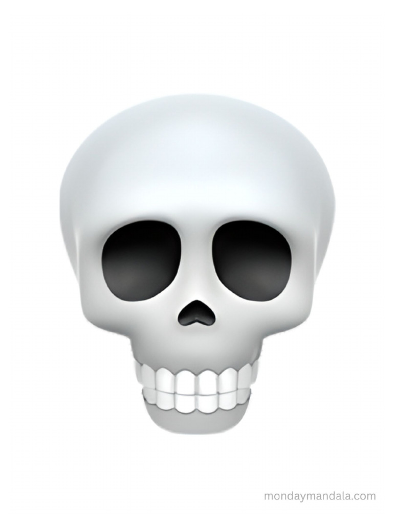Printable Skull Emoji | PDF