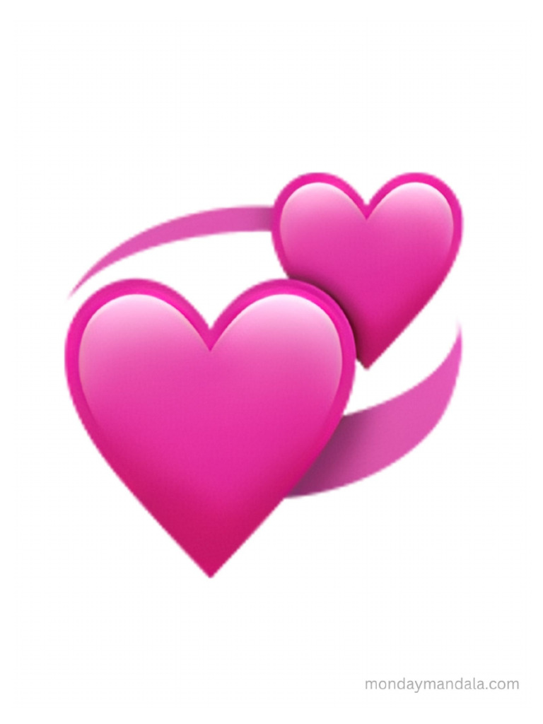 Printable Revolving Hearts Emoji | PDF