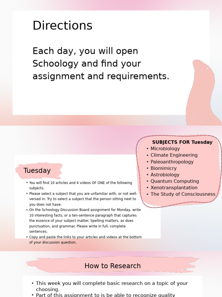 AICE Five Finger Week | PDF | Psychology