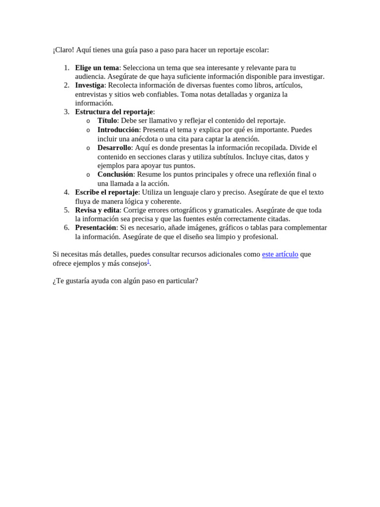 Como Hacer Un Reportaje | PDF