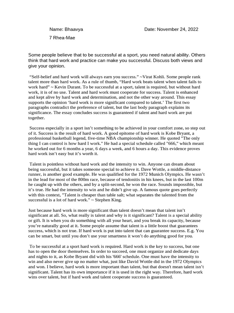 Ela Essay Project g7 | PDF