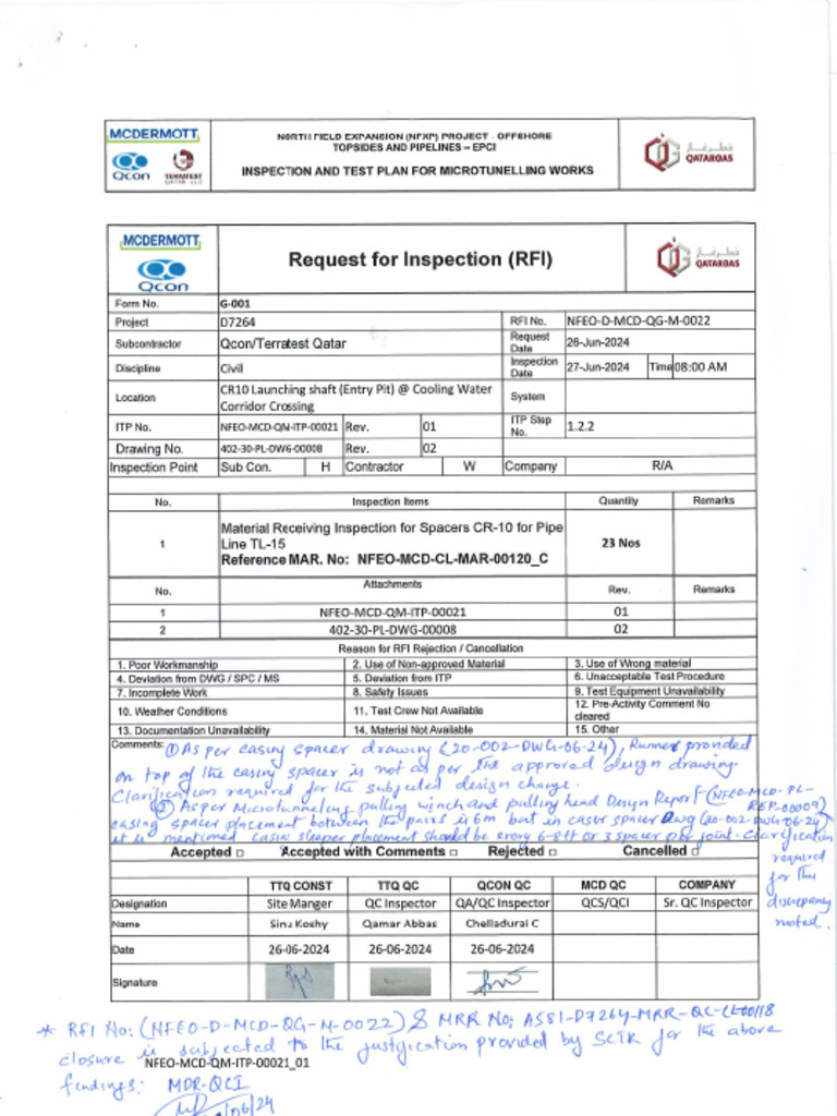 Casing Spacer Commented | PDF