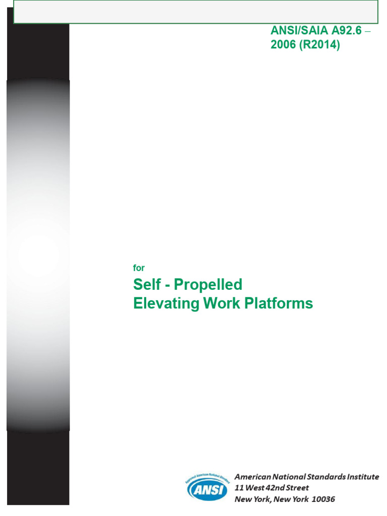 preview_ANSI+SAIA+A92.6-2006+R2014 | PDF | Lease | Elevator