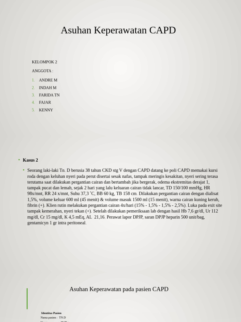 ppt capd kelompok 2 fix | PDF