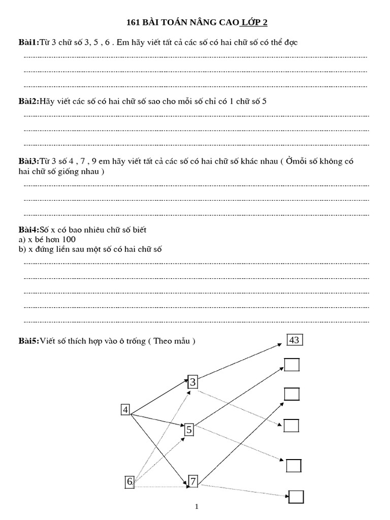 Tong Hop Bai Toan Nang Cao Lop 2 | PDF
