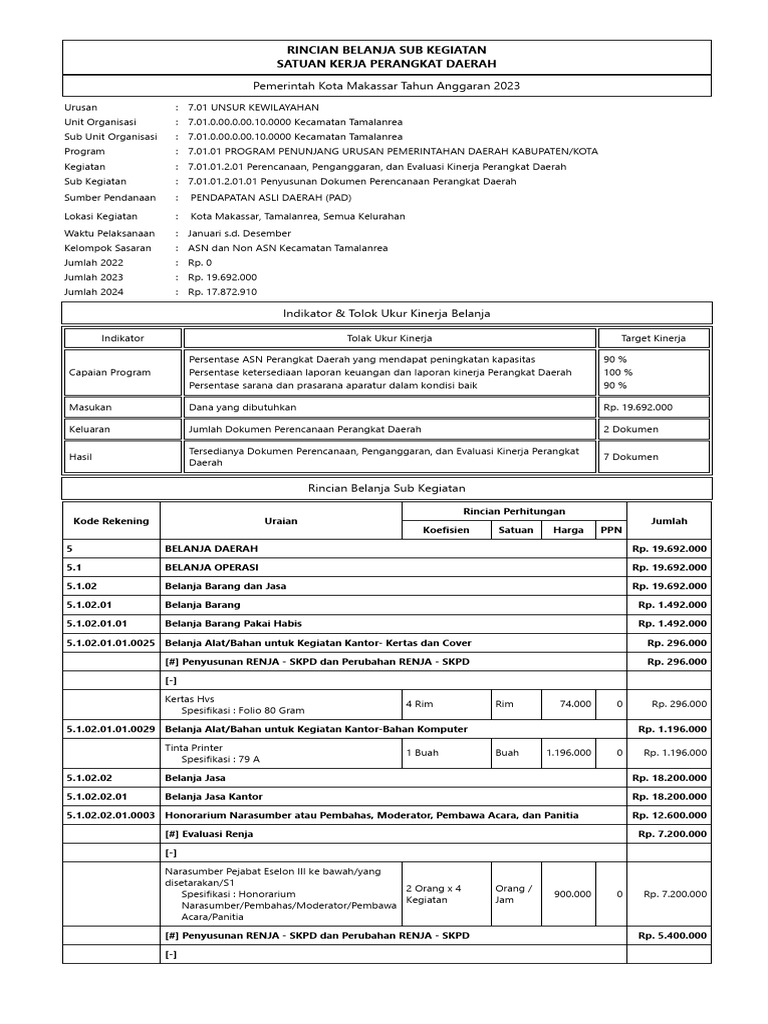 Penyusunan Dokumen Perencanaan Perangkat Daerah | PDF