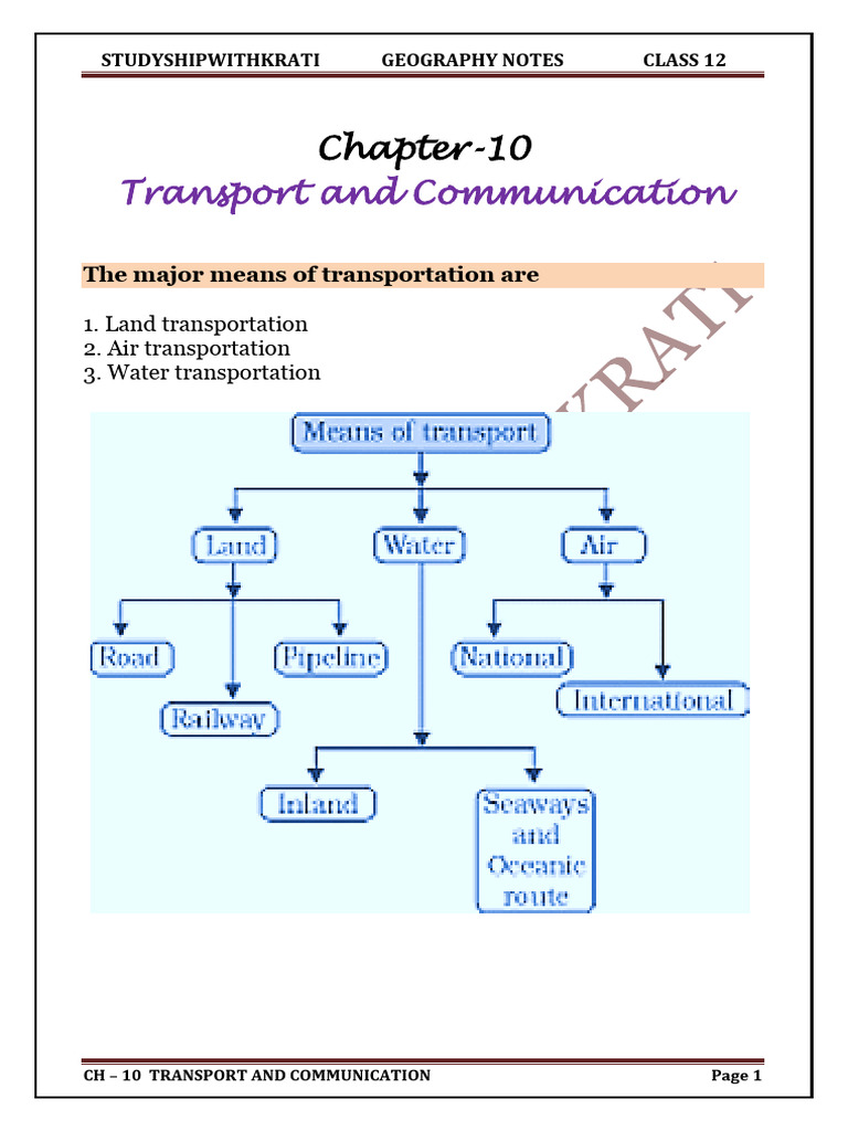SWK BOOK 2 CH 10 Transport and Communication | PDF | Transport | Petroleum