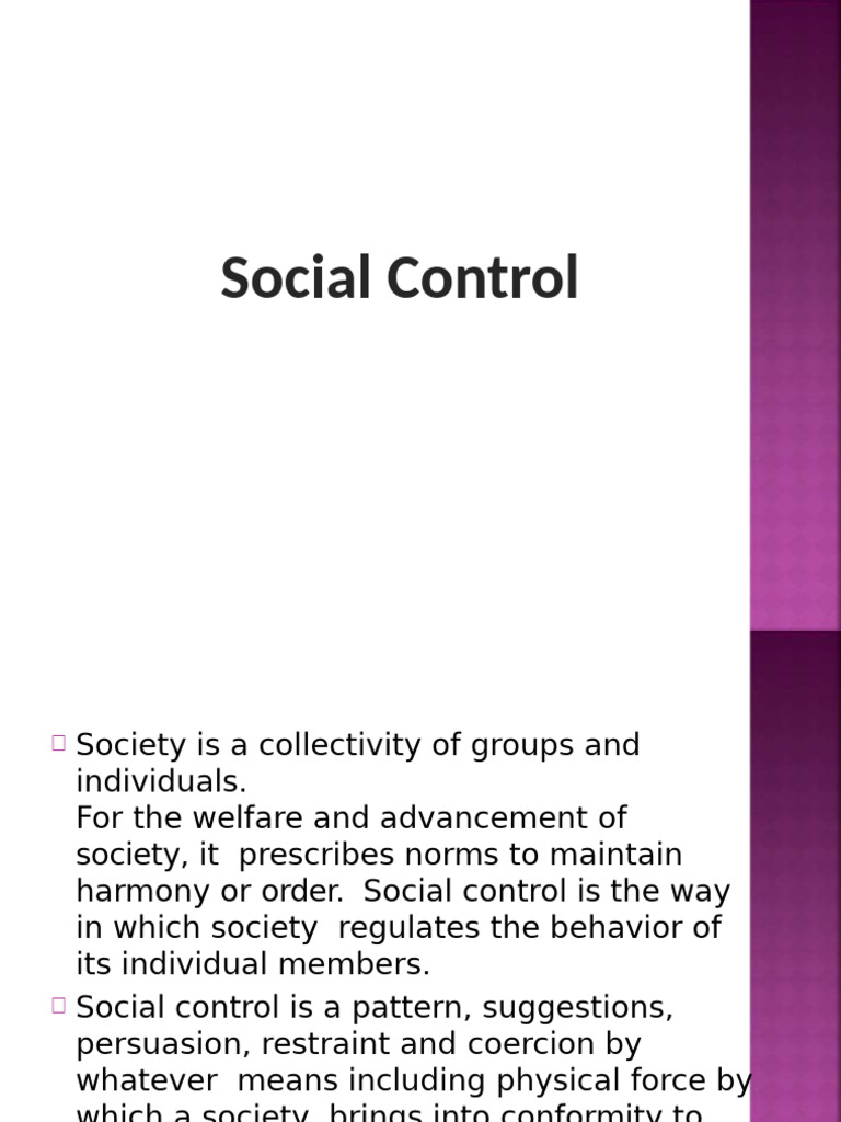Law as Social Control (1) | PDF | Society | Conformity