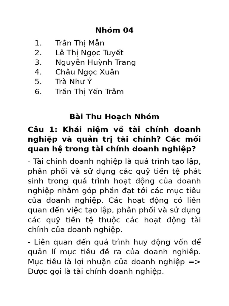 Nhóm 04 Bài Thu Hoạch Nhóm (1) | PDF