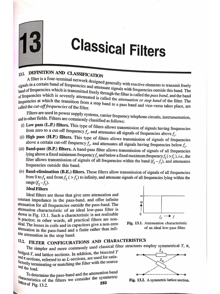 Classical Filters | PDF