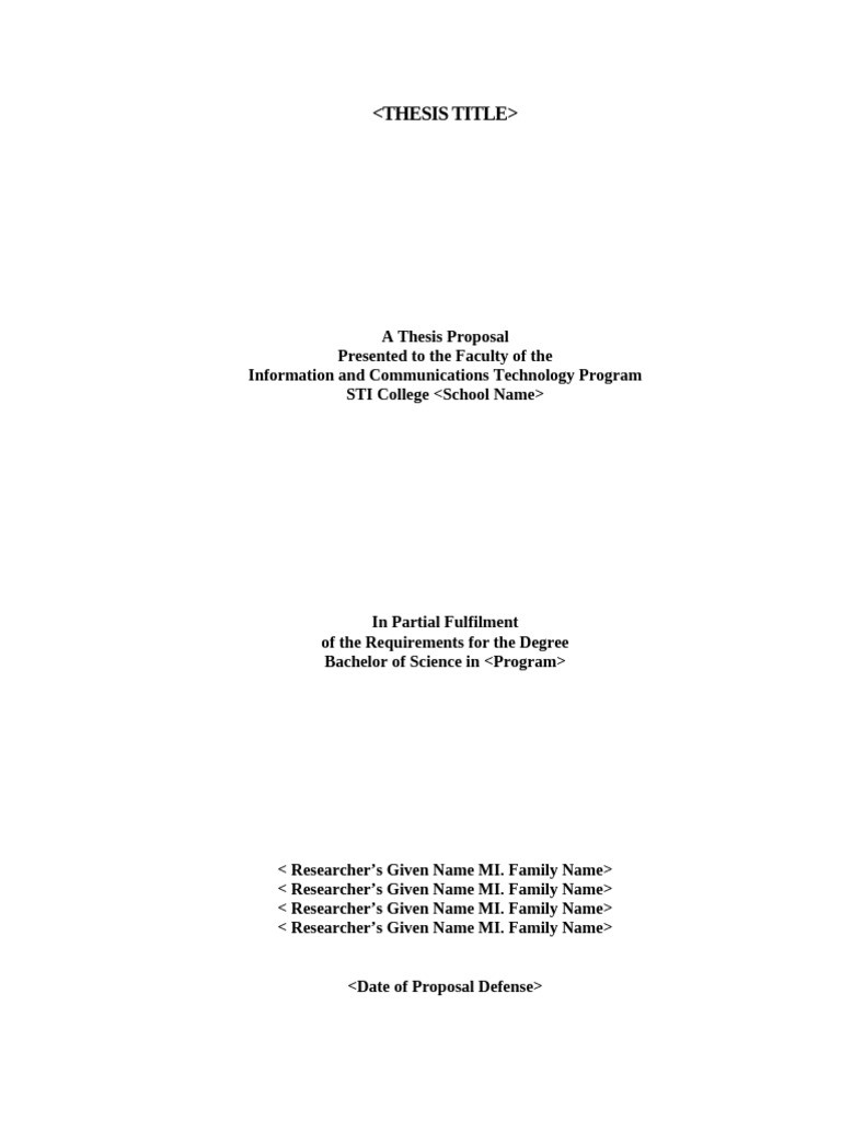 FT-CRD-188-00 Thesis Proposal Manuscript Template | PDF | Methodology ...