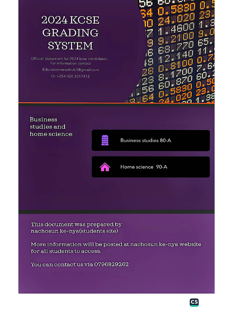 Official Knec Grading System - Nachosun Ke-Nya | PDF
