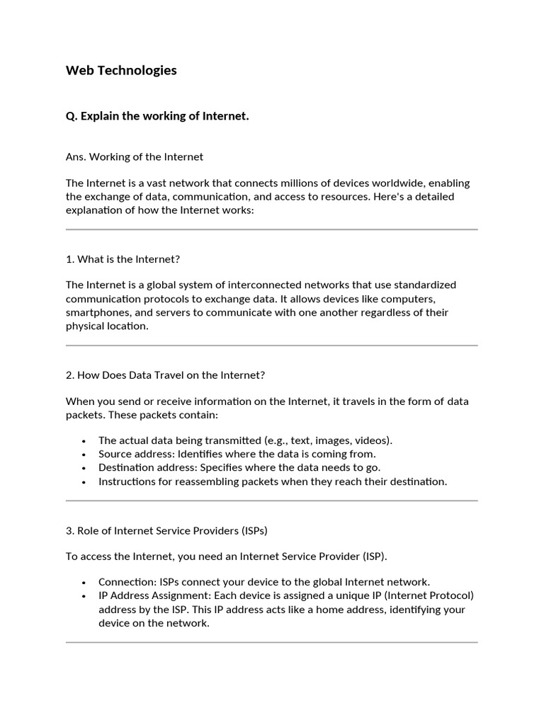 Web Technologies | PDF | World Wide Web | Internet & Web