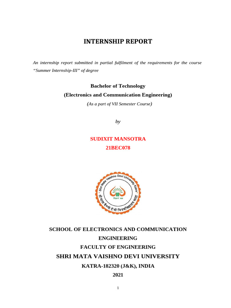 Summer Internship Report 21BEC077 | PDF | User Interface | Usability