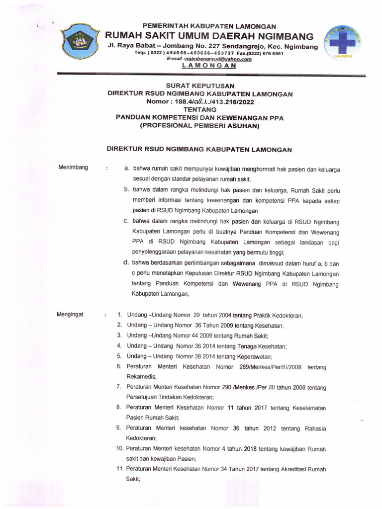 Panduan Kompetensi Dan Kewenangan Ppa | PDF