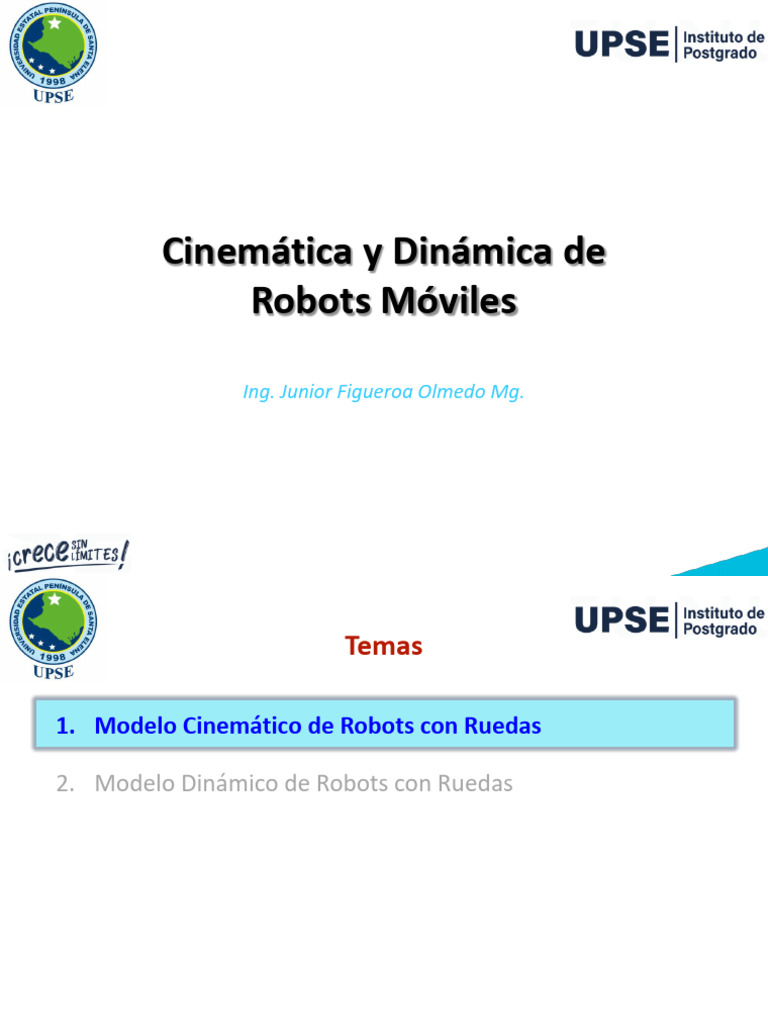 Cinematica Dinamica Robots Moviles | PDF | Cinemática | Velocidad