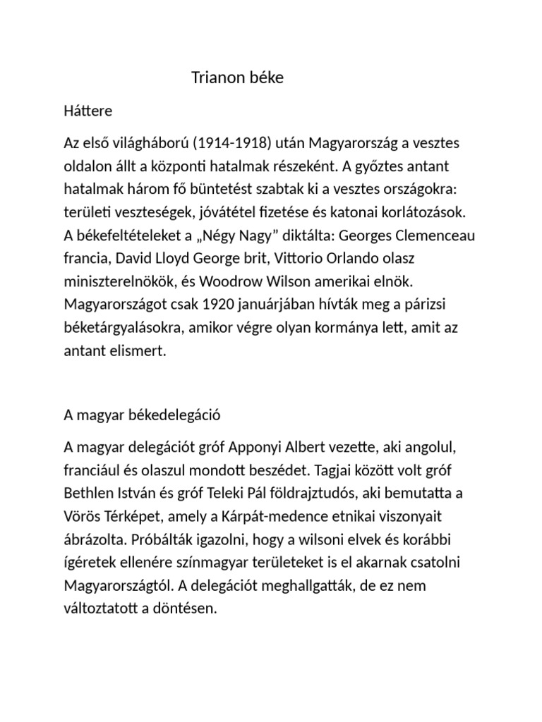 Trianoni Béke | PDF