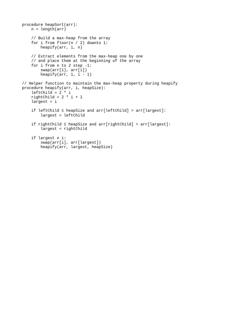 Heap Sort Algorithm Explained | PDF
