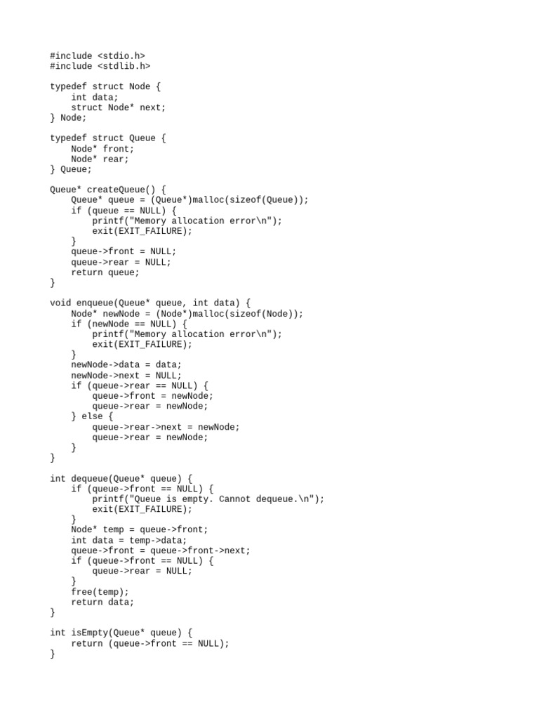 lab2q5a | PDF | Queue (Abstract Data Type) | Programming Paradigms