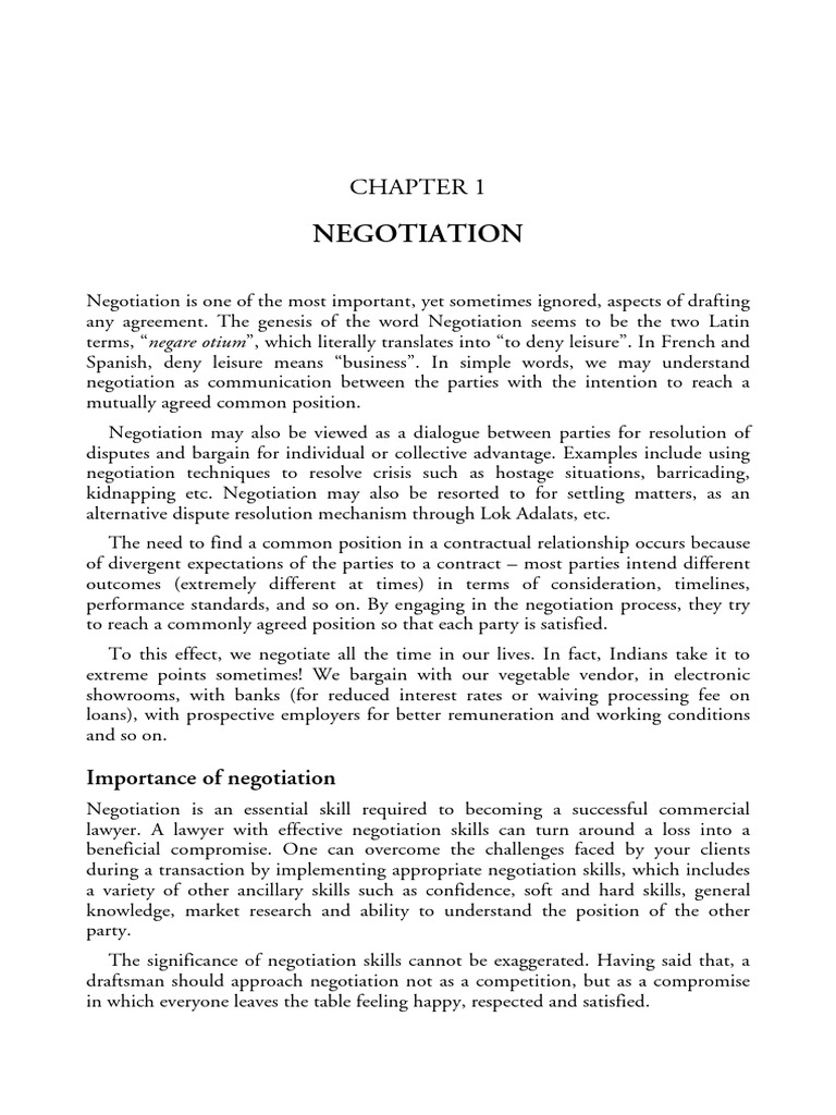 Negotiation | PDF | Negotiation | Due Diligence