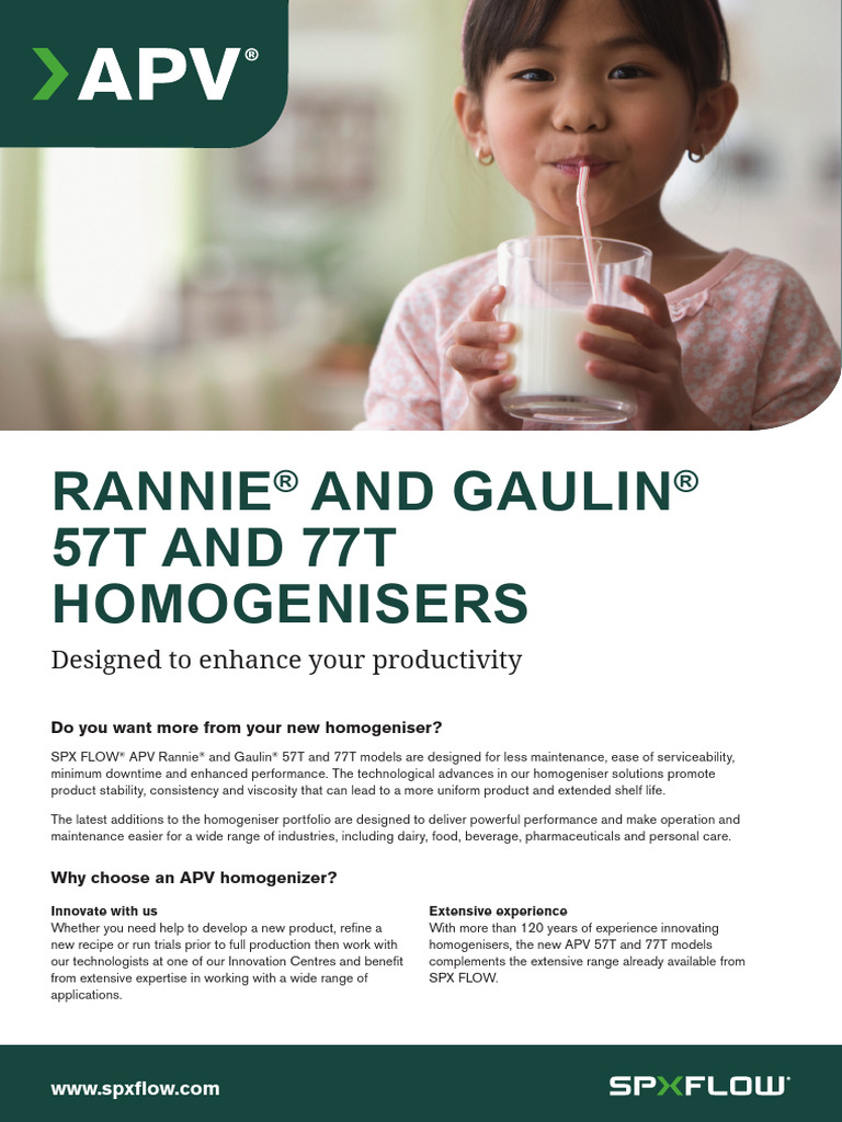 Apv Homogenizer 57t 77t FLR GB 0823 | PDF