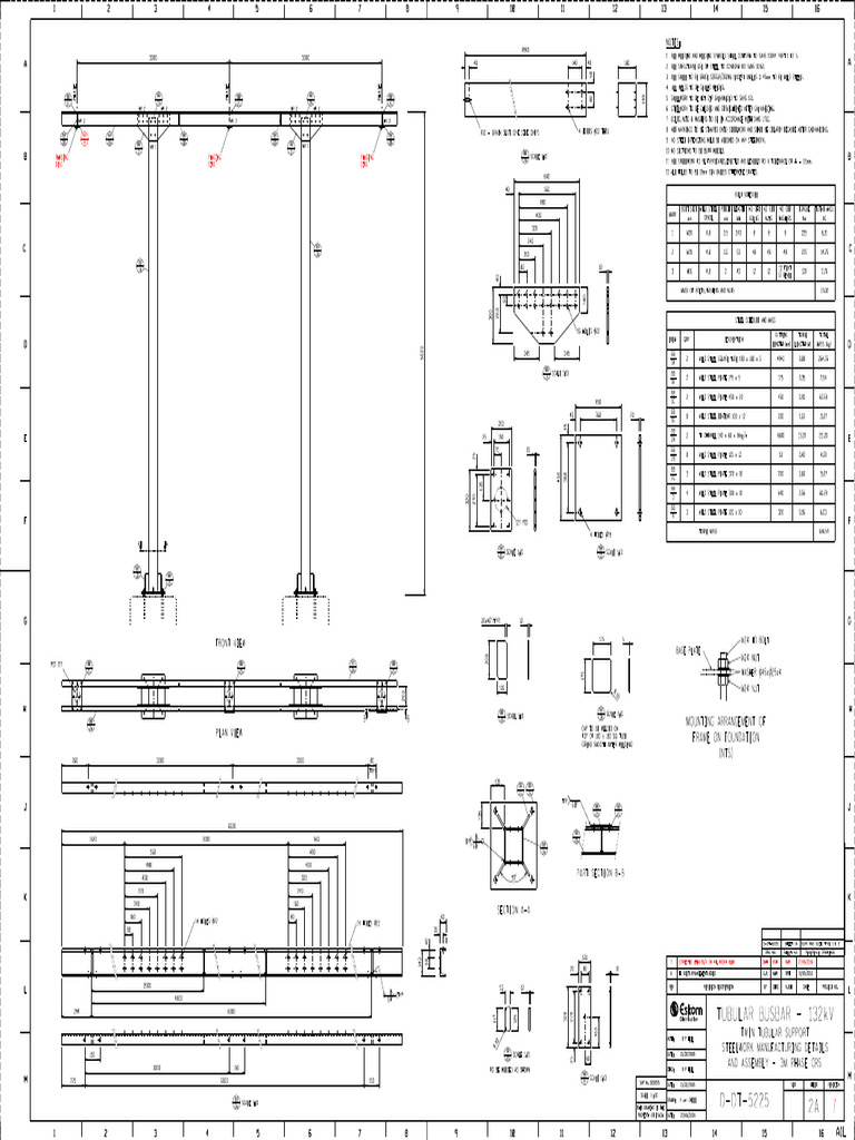 d5225 Sh.2a 7 132kv Twin Tubular Steelwork Manufacturing Details and ...