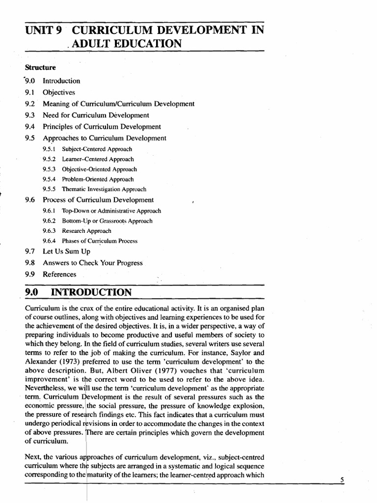 Curriculum Development in Adult Education | PDF | Curriculum | Learning