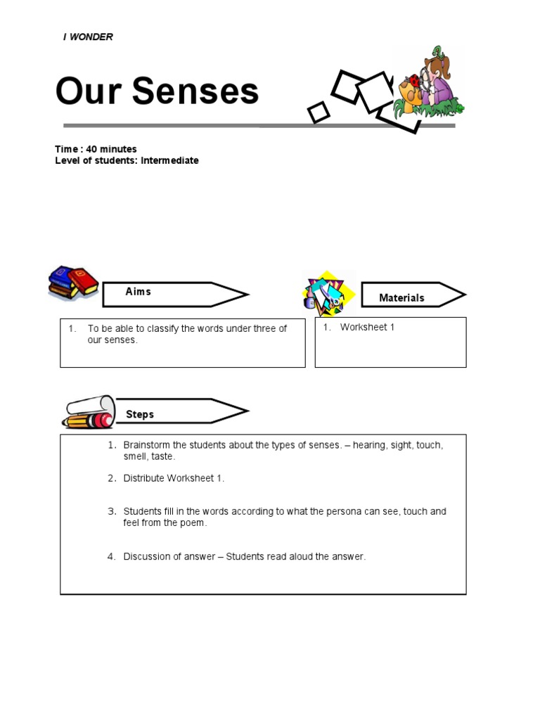 I Wonder-Worksheet 1 | PDF