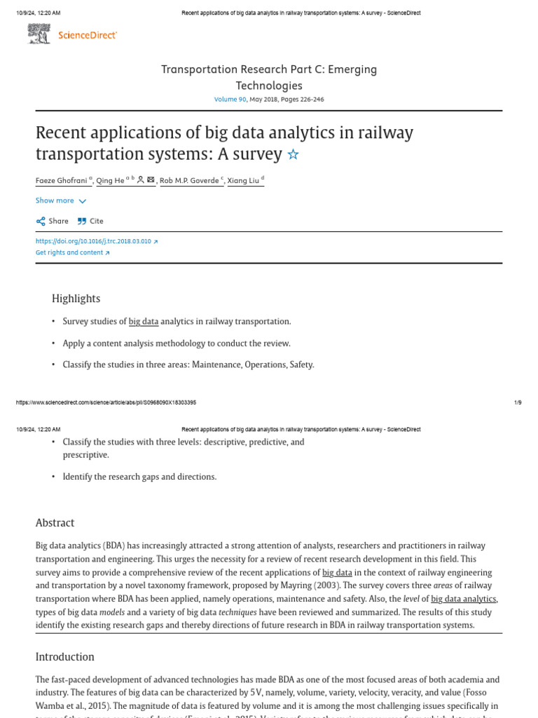 Big Data in Railway Systems | PDF | Analytics | Big Data