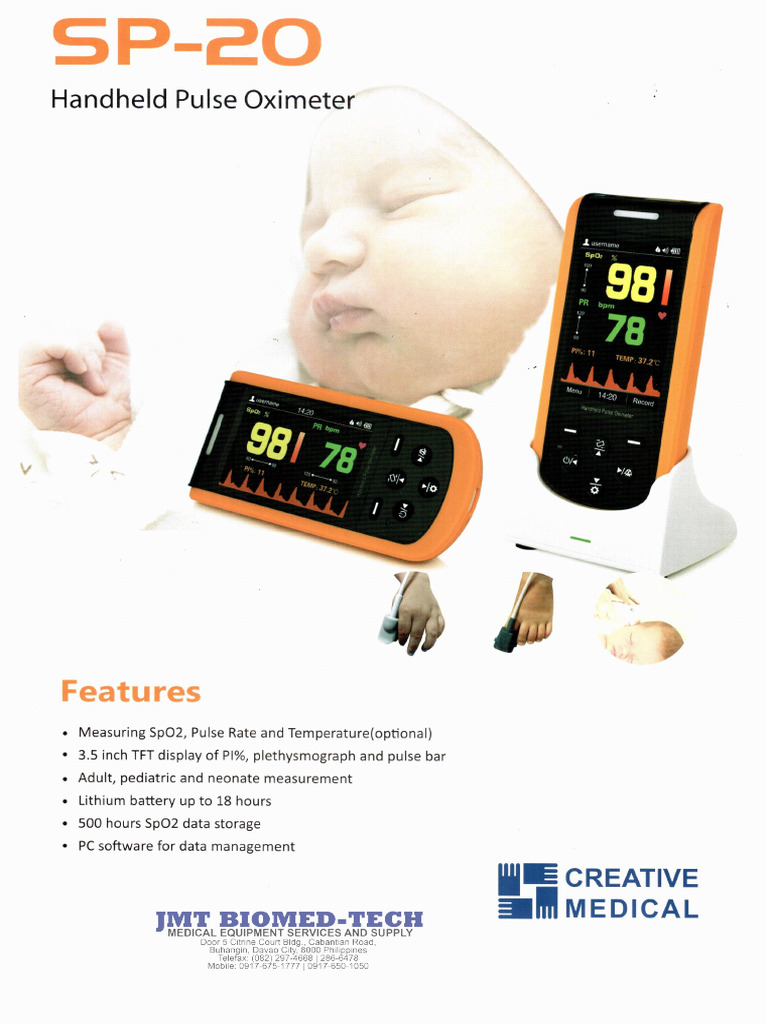 Creative Sp20 Handheld Pulse Ox | PDF