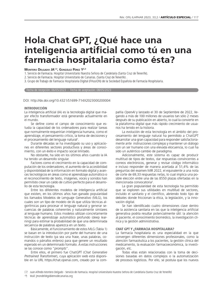Hola Chat GPT | PDF | Inteligencia artificial | Inteligencia (IA) y ...