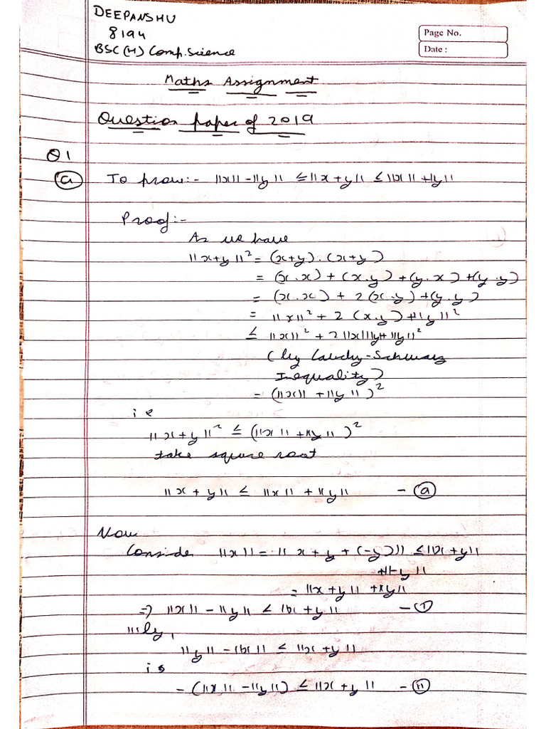Maths Assignment 8194 | PDF